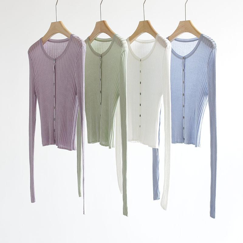 ・カテゴリ: カーディガン・素材: テンセル(リヨセル繊維)95%以上・柄: 無地・厚さ: 薄手・スタイル: カーディガン・シルエット: ストレート・袖丈: 長袖・ネックライン: ラウンドネック・着丈: 短め(40cm超～50cm以下)・カ...