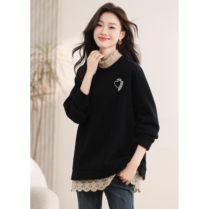 ・柄: 無地・スタイル: プルオーバー、お姉系・フィット: ゆったり・組み合わせ: ワンピース・袖丈: 長袖・袖のタイプ: ドロップショルダー・ネックライン: ポロネック・素材: 織物・素材構成: スパンデックス30%以下・カラー: ブラッ...