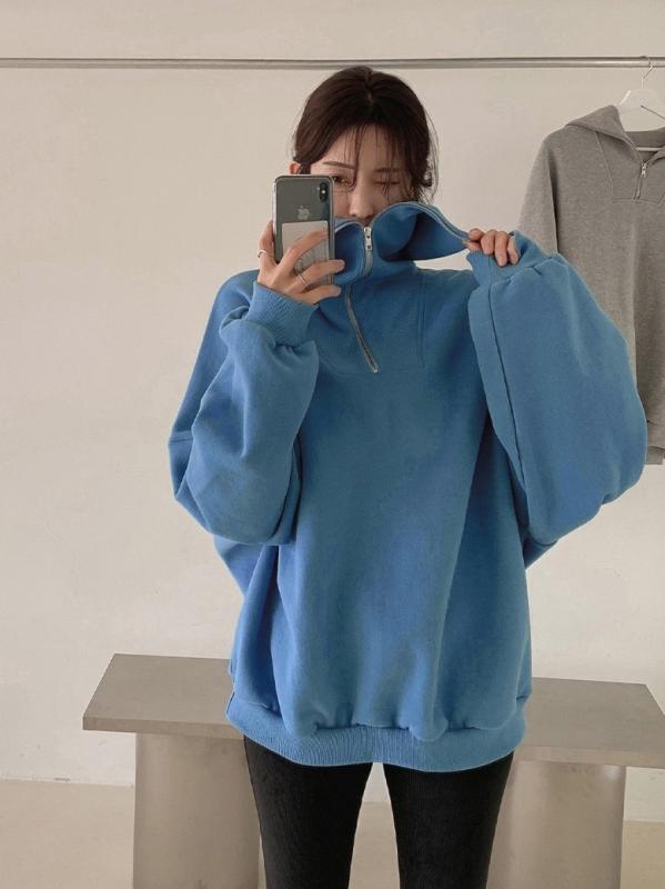 ・柄: 無地・スタイル: プルオーバー・フィット: ゆったり・組み合わせ: ワンピース・着丈: ミドル丈(50cm<着丈≤65cm)・袖丈: 長袖・袖のタイプ: レギュラー袖・ネックライン: セーラーカラー・厚さ: 薄手・特徴: ジッ...