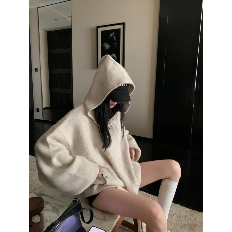 ・柄: 無地・スタイル: 御姐風・袖丈: 長袖・袖型: 通常・ネックライン: ポロネック・カラー: ブラック, ベージュ・サイズ: XS, S, M, L・タイプ: プルオーバー・カテゴリ: トレーナー/フリース・素材: スパンデックス・主...