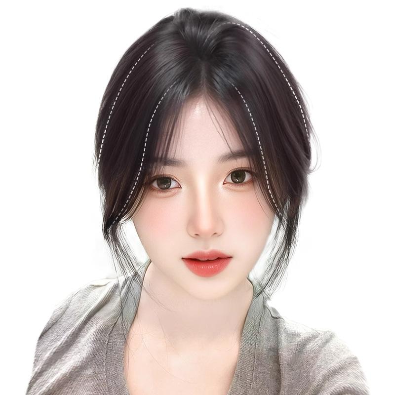 ・対象: 男女兼用・製法: 半手編み・ヘア素材: 高温シルク・肌色: すべての肌色・顔型: すべての顔型・ヘアスタイル: T型前髪ウィッグ・前髪タイプ: 八の字型・効果: 増毛・カラー: ダークブラウン、ブラック、ダークブラウン、ライトブラ...