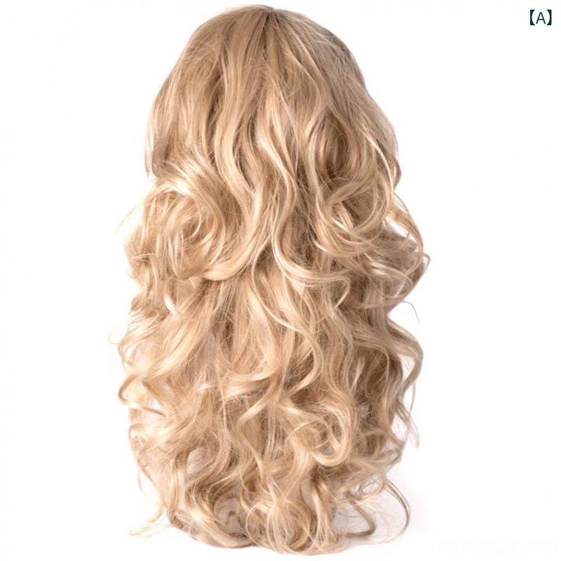 ・カテゴリ: ウィッグ・ヘアスタイル: ロングカール・素材: 常温シルク・対象: ユニセックス・カラー: レッド, ブラック, ゴールド, ピンク, イエロー, ターコイズブルー, アクアブルー, ホワイト, グリーン, パープル, ライト...