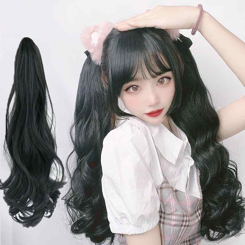 ・スタイル: その他・髪の素材: 高温丝・色: ブラック・色: 深棕色・色: 浅棕色・長さ: 約50cm・種類: カール・種類: ストレート・種類: コーンウェーブ・特徴: その他