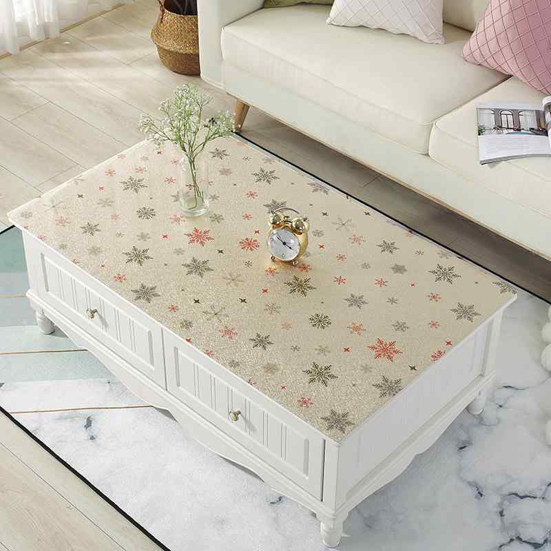 ・素材: PVC・形状: 長方形・機能: 防滑、耐摩耗、防塵、耐熱、防油、美化装飾・スタイル: 北欧・柄: 格子・カテゴリ: テーブルクロス・カラー: 雪花、秋の稲穂、アイスランド白玉、グレー大理石、淡黄色玉石、白玉石、水墨、グリーン格子、...