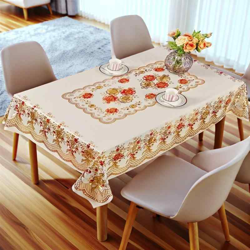 ・項目: 素材・値: PVC・項目: 製品カテゴリ・値: テーブルクロス・項目: 形状・値: 長方形・項目: カラー・値: ゴールド, ベージュ, レッド, 紺色・項目: サイズ・値: 110X160cm, 90X150cm・項目: 機能・...