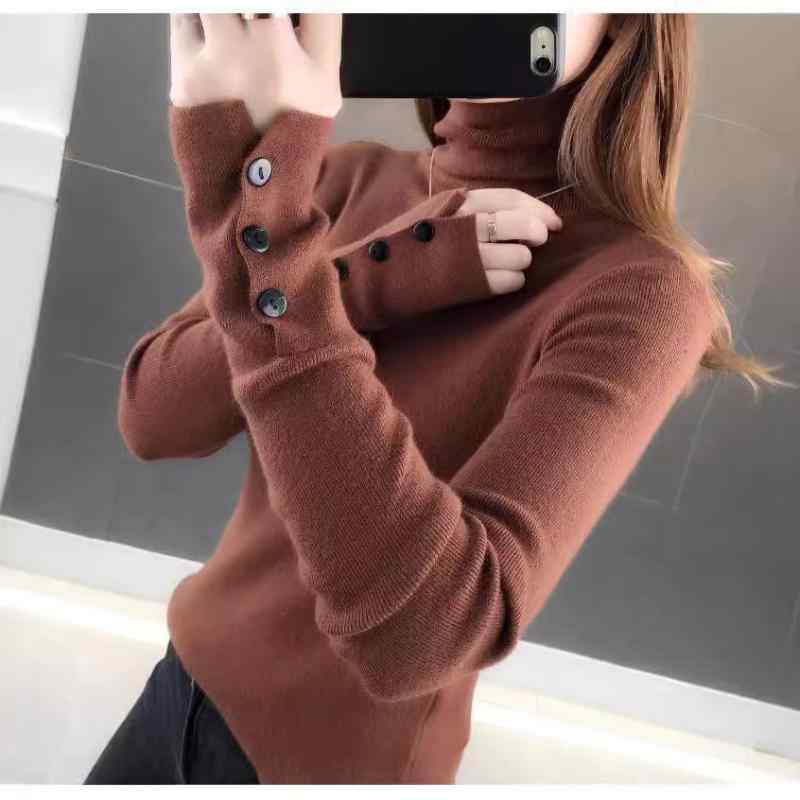 ・素材: ポリエステル・柄: 配色・組み合わせ: 単品・シルエット: ゆったり・袖のタイプ: レギュラー袖・ネックライン: タートルネック・袖丈: 長袖・デザイン: 配色・スタイル: エレガント、通勤・着用方法: プルオーバー・カテゴリ: ...