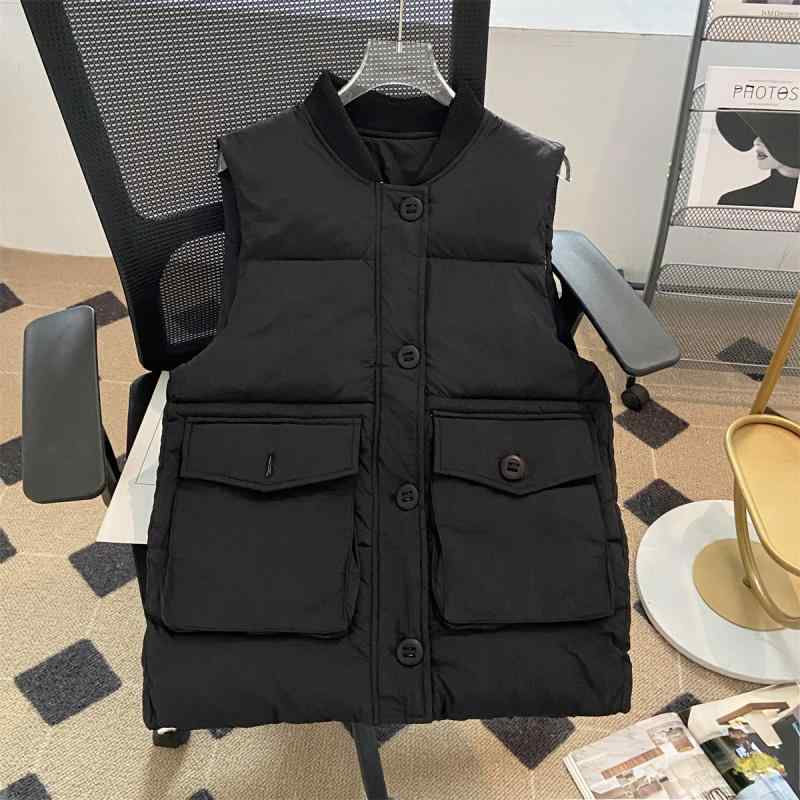 ・スタイル: カジュアル・種類: 馬甲、ベスト・ネックライン: スタンドカラー・柄: 無地・素材: 綿・カラー: オフホワイト、ブラック、カーキ・サイズ: L、XL、2XL、3XL、4XL、5XL・対象年齢: 大人・対象性別: 女性・フィッ...