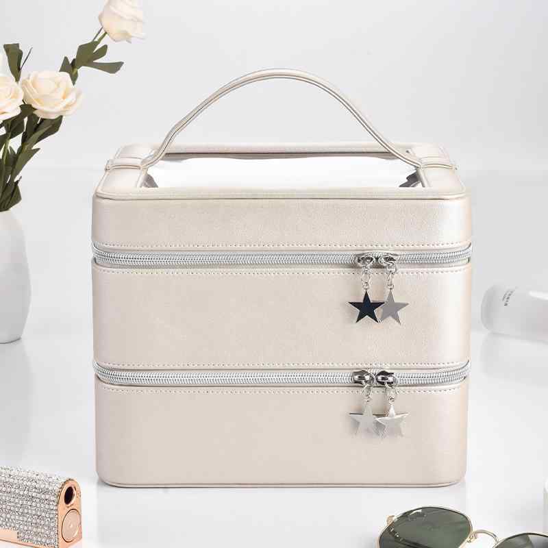 ・カテゴリ: 首飾箱・素材: ABS樹脂・スタイル: 韓国風・柄: 無地・カラー: 珠光色・サイズ: 24×20×20cm・用途: アクセサリー収納・対象: 結婚式、旅行記念、従業員福利厚生