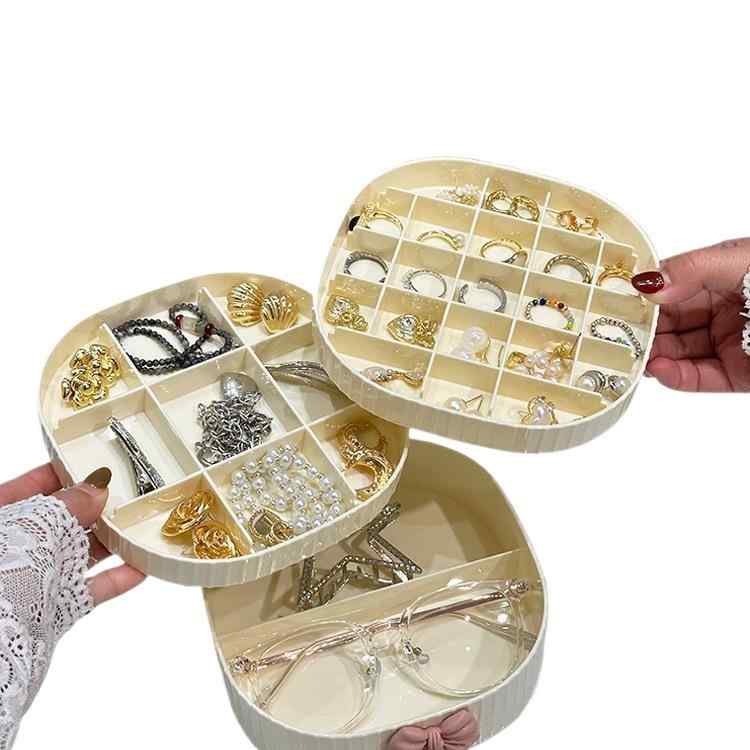 ・カテゴリ: 化粧品収納ボックス・素材: 絹花・商品特性: その他・機能: その他・収納シーン: 車・適用範囲: その他・スタイル: 日本式・パターン: 69850・容量: 18L・仕様: その他・色: 小熊イヤリング指輪収納ボックス（6格...