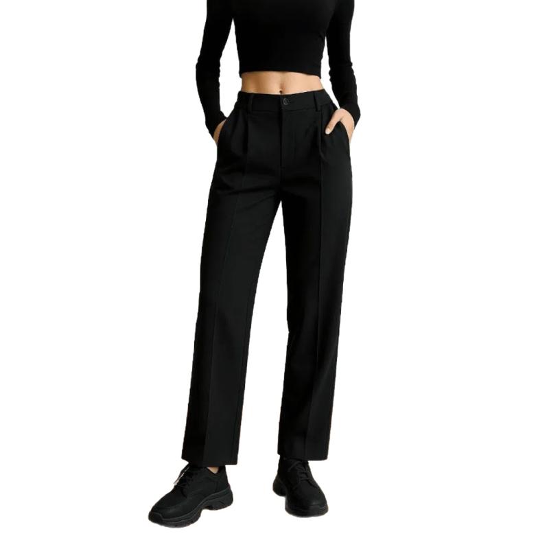 ・款式: ストレート・パンツ丈: 九分丈・主な素材: ポリエステル・厚さ: 中厚・流行の要素: ポケット・パンツ型: ルーズ・ウエスト: ハイウエスト・カラー: スーツ九分丈パンツ, スーツ長パンツ・サイズ: S, M, L, XL, XX...