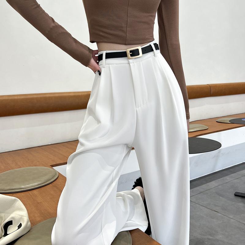 ・素材: ポリエステル、スパンデックス・パンツ型: ストレート・パンツ丈: フルレングス・ウエスト: ミドルウエスト・厚さ: 普通・デザイン: ポケット・カラー: ブラック、ホワイト、ピンク、モーブ、グレー・サイズ: XS、S、M、L、XL...