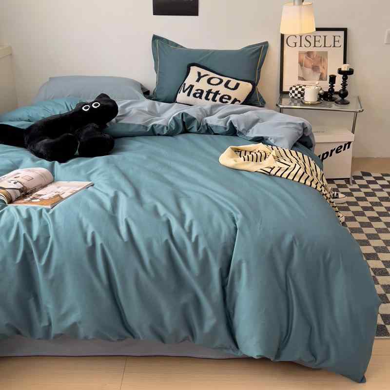 ・商品: 四件セット・スタイル: 現代的、シンプル・柄: 無地・生地密度: 133x72・生地: 綿・生地の糸番手: 40・染色技術: 反応染料・織り方: プリント、斜文織り、キルティング・重量: 約2000g～2500g・デザイン: ベッ...