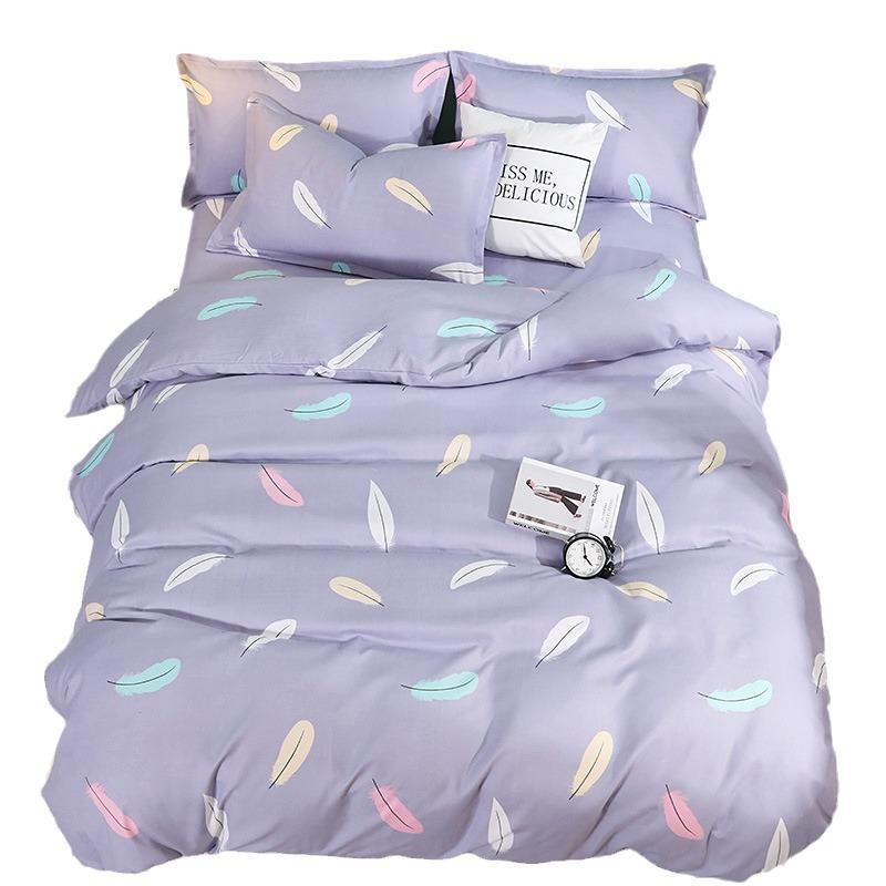 ・スタイル: 現代的、シンプル・パターン: 植物、花柄・カバーのタイプ: ベッドシーツタイプ・サイズ展開: 1.2mベッド用3点セット(掛け布団カバー150*200、ベッドシーツ160*230、枕カバー45*70)、1.5mベッド用4点セッ...