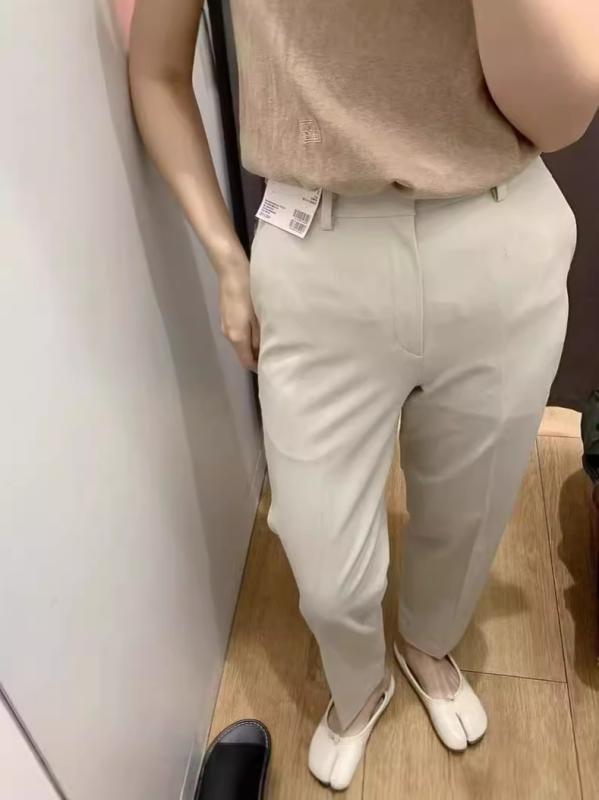 ・素材: ポリエステル繊維・スタイル: ストレート・パンツ型: ストレート・パンツ丈: 9分丈・ウエスト: ハイウエスト・厚さ: 中厚・デザイン: 3D/立体图案・カラー: 鉛灰色, ブラック, ベージュ, 紺色, ダークブラウン・サイズ:...