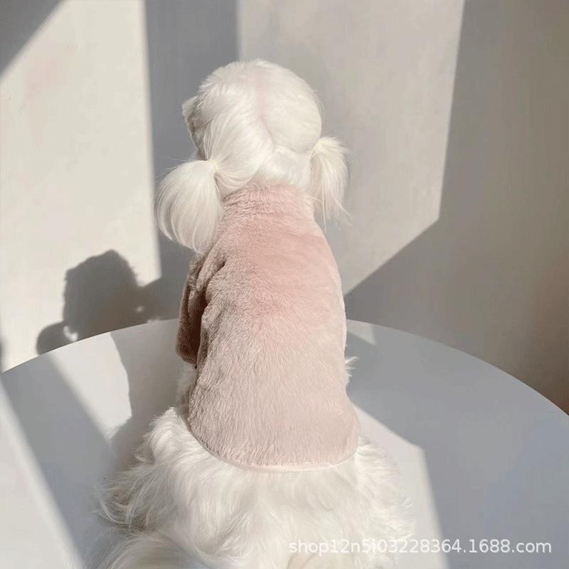 ・素材: 仿兔毛・スタイル: カジュアル・対象: 犬・猫・色: クリームピンク(ジッパー付き), ライトグレー(ジッパー付き)・サイズ: XS(1-2kg), S(2.5-3kg), M(3.5-4.5kg), L(5-6.5kg), XL...