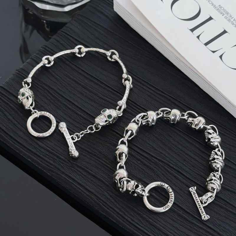 ・素材: シルバーメッキ・加工方法: 電気メッキ・デザイン: 幾何学・カラー: 手链1, 手链2, 手链3・モチーフ: 骷髅头・スタイル: スイートクール・対象: レディース・商品カテゴリ: ブレスレット