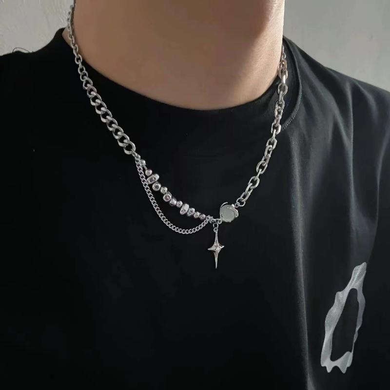 ・商品カテゴリ: ネックレス・素材: チタン鋼、合金・処理: 電気メッキ・チェーンタイプ: 通常チェーン・多層構造: あり・ネックレスの長さ: 51cm～60cm・モチーフ: 十字架、その他・スタイル: 軽奢風、通勤・対象: 男女兼用・重量...