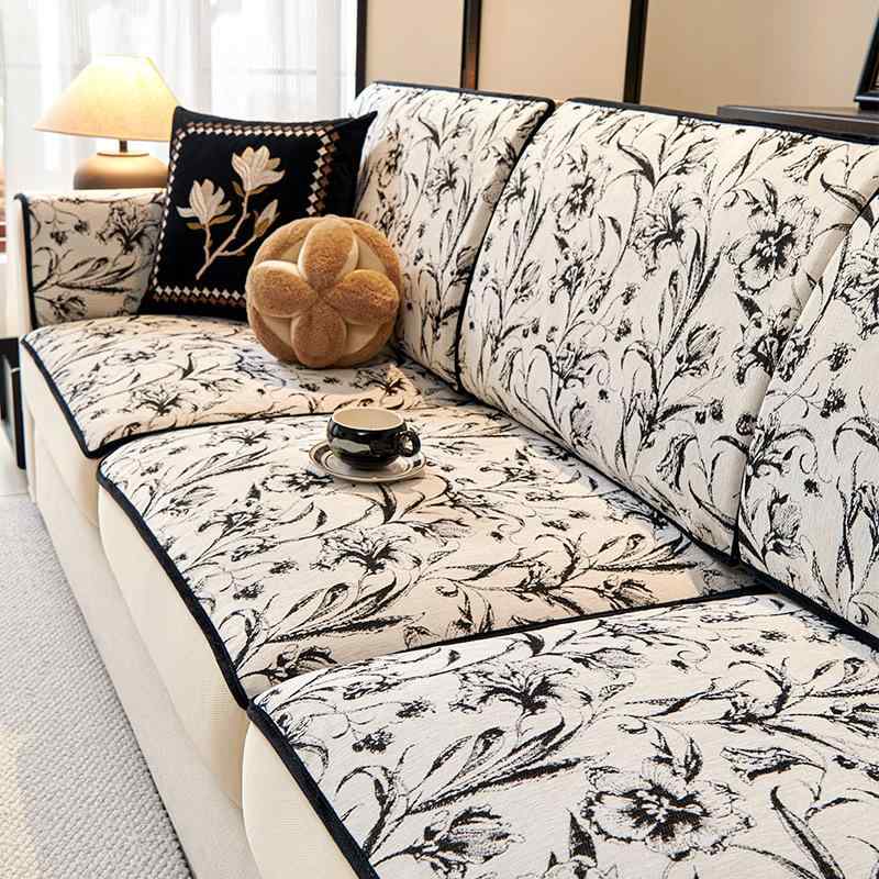 ・商品カテゴリ: ソファカバー・素材: シェニール・柄: 植物、花柄・ソファの種類: 組み合わせソファ・カラー: 春山花蔓-ブラック、春山花蔓-グレー、春山花蔓-コーヒー、春山花蔓-グリーン・サイズ: 60*60, 60*80, 60*12...