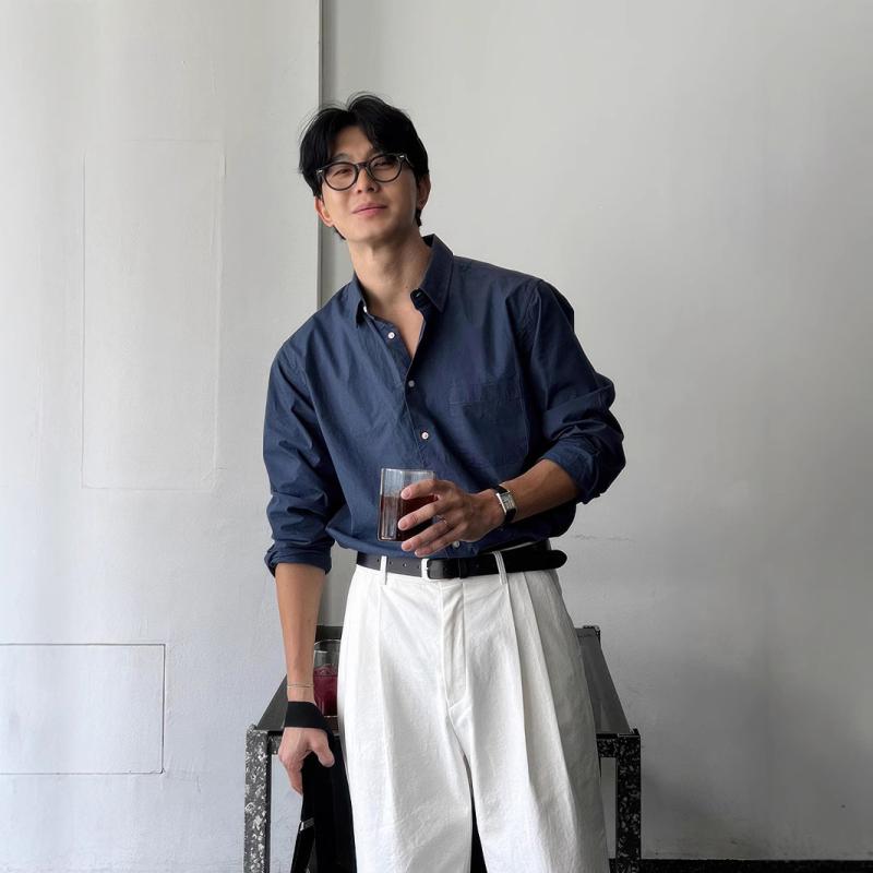 ・カテゴリ: シャツ・スタイル: カジュアル・素材: ポリエステル・柄: 無地・ネックライン: 襟付き・袖丈: 長袖・フィット: ルーズ・対象年齢: 成人・対象: メンズ・色: ネイビー, ブラック, ホワイト・サイズ: M, L, XL,...