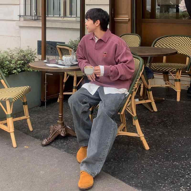 ・スタイル: 韓国版・対象年齢: 成人・対象: メンズ・カテゴリ: トレーナー/スウェット・袖丈: 長袖・タイプ: プルオーバー・フード: なし・厚さ: 普通・主な生地の組成: 綿100%・シーン: カジュアル・柄: 図案・ディテール: 刺...