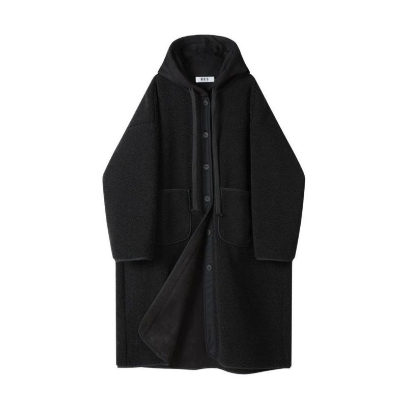 ・素材: アクリル・柄: 詳細参照・シルエット: ゆったり・ネックライン: フード付き・袖丈: 長袖・デザイン: 無地、ポケット、ボタン・カラー: ダークグレー、ベージュ、ライトブラウン、ブラック・サイズ: S(40-50kg)、M(50-...