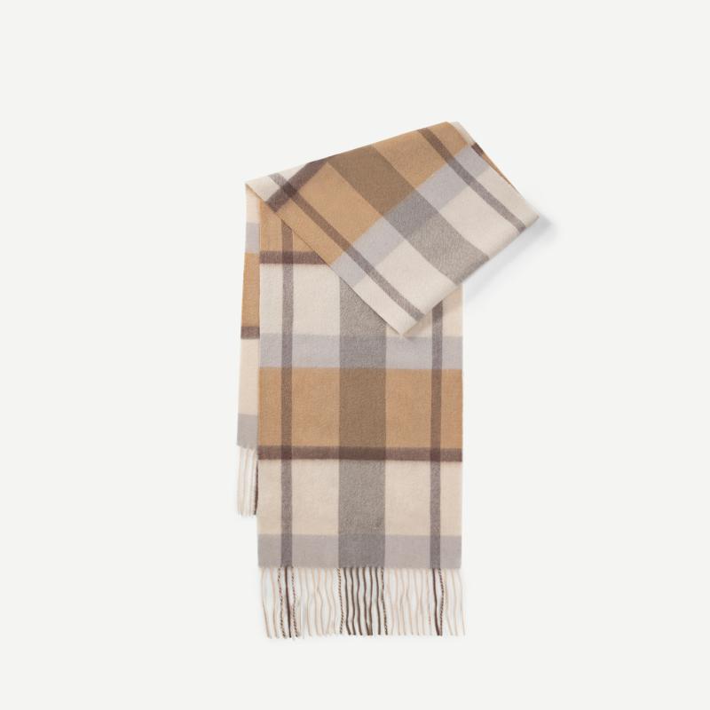 ・素材: 羊毛100%・カテゴリ: マフラー・スタイル: ビジネス、カジュアル、オフィス、シンプル、欧米、シック・柄: 格子柄・カラー: キャメルチェック、オータムブラウン、キャメルブラウンリバーシブル、グレージュチェック、キャメルグレーチ...