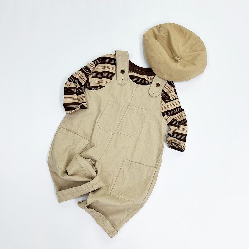 ・スタイル: 韓国・生地: 綿・安全レベル: A・パンツ丈: ロング・メイン素材: 綿・メイン素材の含有量: 95%・対象: 男女兼用・対象年齢: 3～8歳 (100～140cm)・シーズン: 春、夏、秋・デザイン: ロンパース・股: クロ...