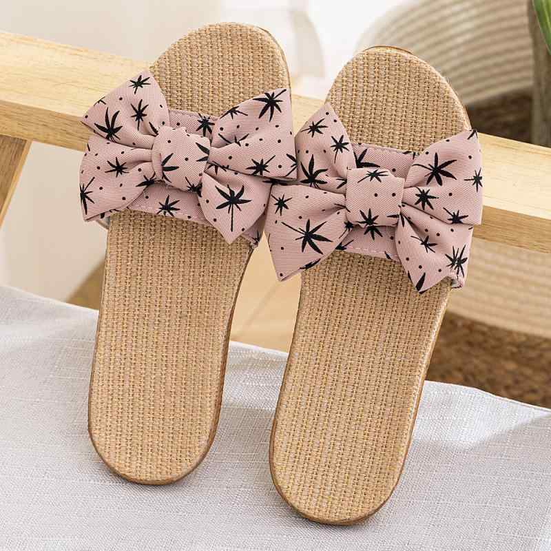 ・対象年齢: 成人・カラー: ピンク、グリーン、ブラック・サイズ: 35-36, 37-38, 39-40・対象: 親子・甲材: 亜麻・シーズン: 夏・対象性別: ユニセックス・靴底素材: EVA発泡ゴム・機能: 通気性・人気要素: 蝶結び...