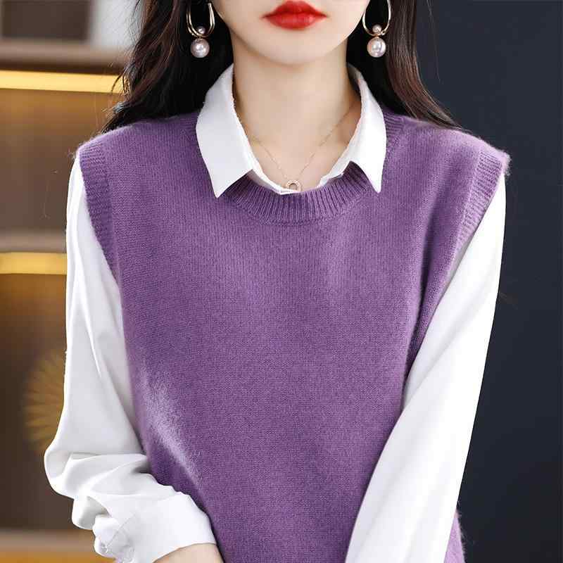 ・スタイル: カジュアル、日韓・袖丈: ノースリーブ・ネックライン: ラウンドネック・柄: 無地・色: グリーン、オレンジ、キャメル、パープル、レンガ、トープ、ミントグリーン、ブルー、コーヒー、ベージュ、グレー、ブラック・サイズ: S、M、...