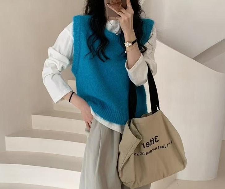 ・スタイル: 通勤・種類: プルオーバー・着丈: 普通丈(50cm～65cm)・ネックライン: ラウンドネック・柄: 無地・素材: ニット、ポリエステル、アクリル・カラー: 暗赤色、グレー、ブルー、パープル、オレンジ・サイズ: フリーサイズ...