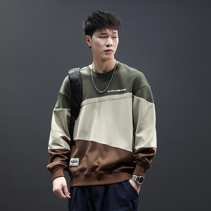 - スタイル: 美式復古- 対象: 青年- カテゴリ: トレーナー/フリース- 袖丈: 長袖- ネックライン: ラウンドネック- 柄: 配色- 素材: 綿57.5%、ポリエステル42.5%- 厚さ: 普通- フィット: ゆったり- ポケット...