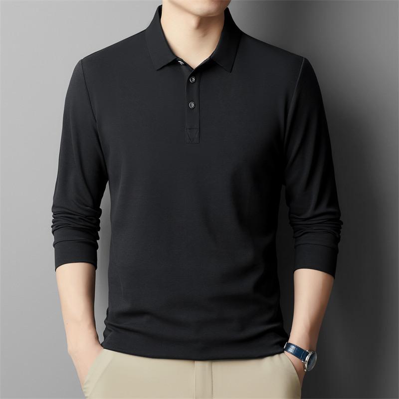 ・スタイル: 韓国版・柄: 無地・フィット: スリム・対象: 中年・タイプ: プルオーバー・ネックライン: 襟付き・袖丈: 長袖・厚さ: 普通・素材: 綿80%、酢酸繊維・シーン: カジュアル・ディテール: 無地・カラー: ブラック、湖ブル...