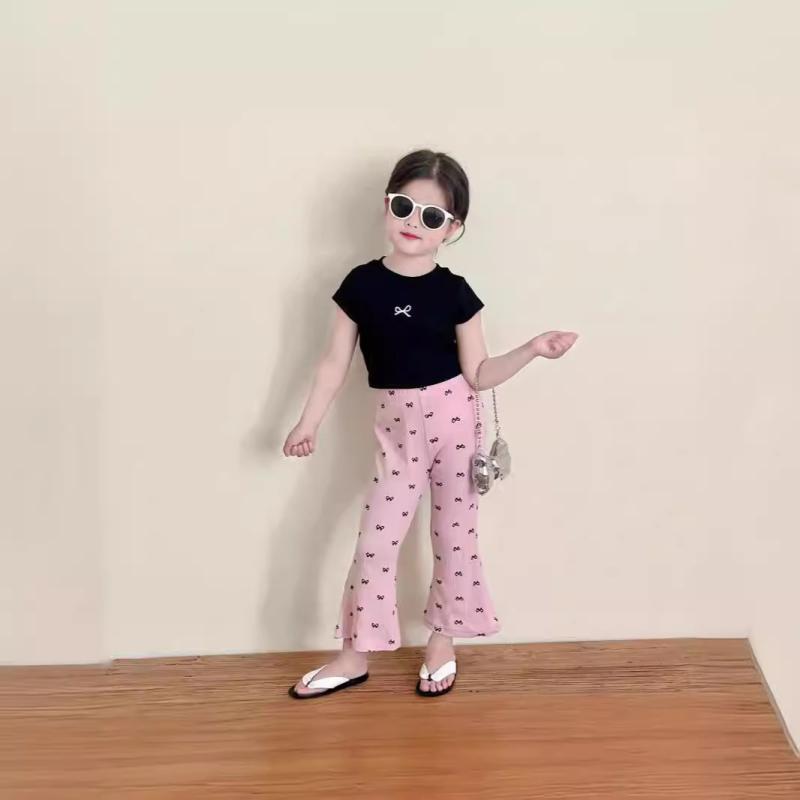 ・対象: 女児・スタイル: 韓国風・セット内容: パンツ・セット点数: 2点・対象年齢: 3～8歳・シーズン: 夏・袖丈: 半袖・フード: なし・パンツ丈: 9分丈・厚さ: 薄手・柄: животное・素材: ポリエステル・安全レベル: ...