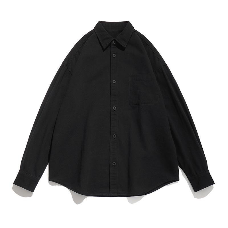 ・カテゴリ: シャツ・スタイル: その他・対象: メンズ・対象年齢: 成人・袖丈: 長袖・柄: 無地・厚さ: 普通・フィット: ゆったり・襟型: 襟付き・素材: その他・カラー: ホワイト、ブラック、グレー、グリーン・サイズ: M、L、XL...