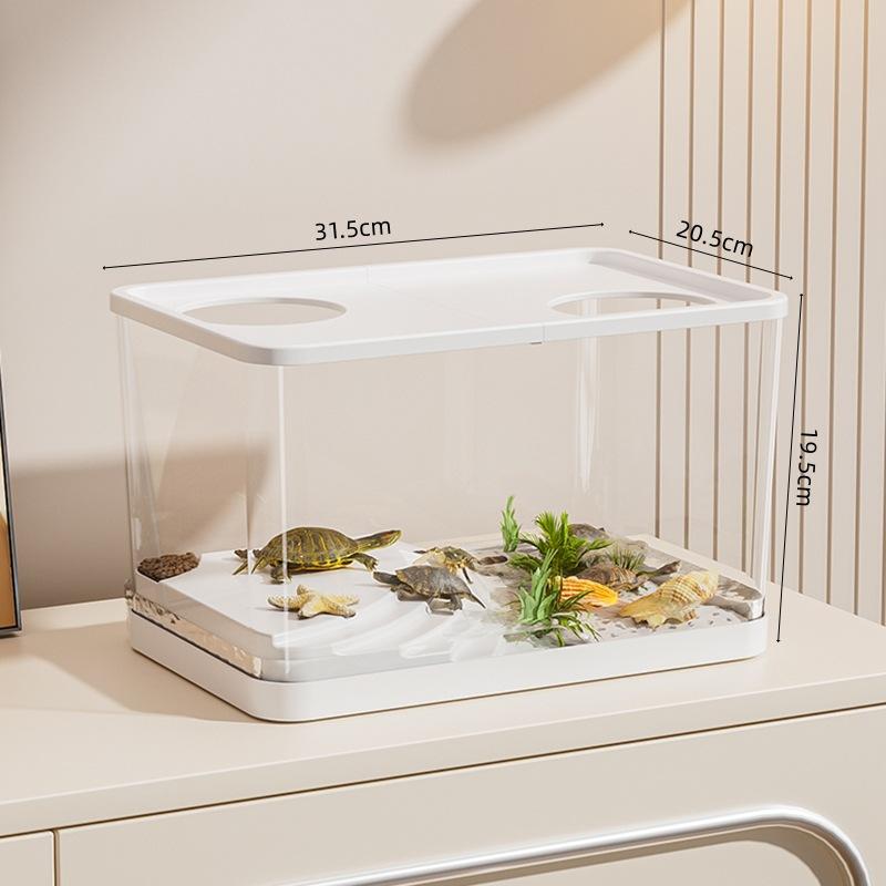 ・素材: プラスチック・サイズ: 大型・重量: 1～2kg・カラー: 大号-通常款, 大号-爬台款（爬虫専用）, 小号-通常款, 小号-爬台款（爬虫専用）・種類: 魚缸、爬虫類飼育ケース・特徴: 高透明、造景