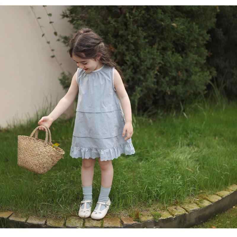 ・カテゴリ: ワンピース・スタイル: 韓国風・素材: 綿・主な素材: 綿100%・対象: 女児・対象年齢: 中小のお子様(3〜8歳, 100〜140cm)・柄: 無地・袖丈: ノースリーブ・スカートの形状: プリンセススカート・裏地: 綿1...