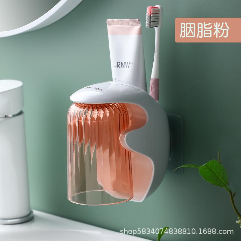 ・カテゴリ: 歯ブラシスタンド・素材: プラスチック・取り付け方法: 吸盤式・色: 淡雅灰、秋色茶、胭脂粉、碧藍青