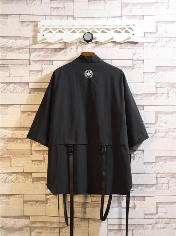 ・商品カテゴリ: シャツ・スタイル: 和風・対象年齢: 成人・柄: 無地・袖丈: 半袖・ネックライン: 襟付き・メイン素材: ポリエステル95%・生地: ポリエステル・厚さ: 普通・フィット: ゆったり・カラー: ブラック・サイズ: M, ...