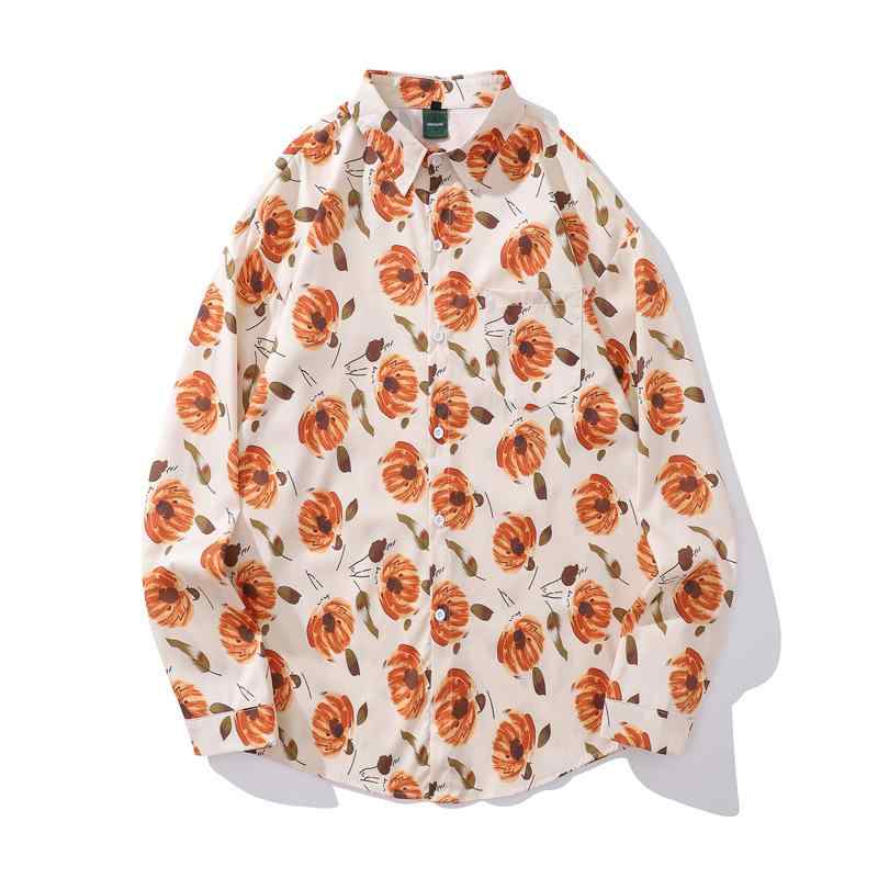 ・カテゴリ: シャツ・スタイル: 原宿・袖丈: 長袖・柄: 花柄・対象: 青年・タイプ: カーディガン・フィット: ゆったり・襟の形: スタンドカラー・素材: 酢酸繊維、ポリエステル・生地機能: 通気性、洗濯機洗い可能・ディテール: ポケッ...