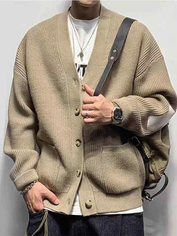・カテゴリ: カーディガン・スタイル: 韓国・シルエット: ルーズ・ネックライン: Vネック・袖丈: 長袖・厚さ: 普通・素材: 化繊混紡・主な素材: ポリエステル100%・対象年齢: 18-24歳・対象: 男性・シーン: カジュアル・対象...