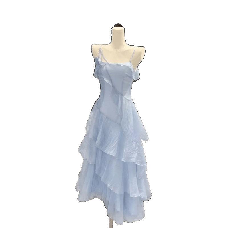 [ "・素材: ポリエステル", "・製法: 拼接、绑带", "・組み合わせ: ワンピース", "・スカート丈: ミモレ丈", "・スカートタイプ: ...