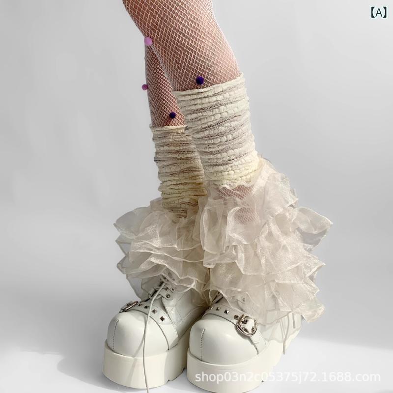 ・スタイル: 甜美・柄: 纯色・適用性別: 女・適用年齢層: 青年（18-40周岁）・主な素材: 綿・筒丈: 高・カラー: 米白色・製品カテゴリ: 袜套