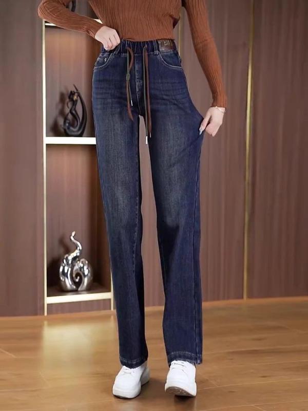 ・素材: デニム・主な素材: 綿・スタイル: ワイドパンツ・パンツ丈: フルレングス・ウエスト: ハイウエスト・厚さ: 普通・デザイン: 無地・カラー: セメントグレー・サイズ: S, M, L, XL, 2XL, 3XL・テイスト: 通勤...