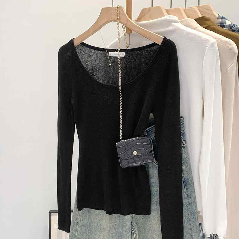 ・素材: ポリエステル・柄: 無地・スタイル: プルオーバー・フィット: ストレート・袖丈: 長袖・ネックライン: ラウンドネック・カラー: オフホワイト, 孔雀青, ダークグレー, ブラック・サイズ: S, M, L・テイスト: エレガン...