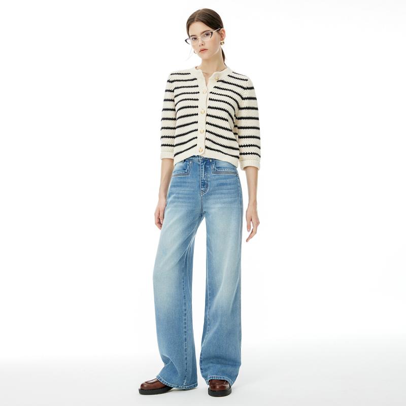 ・面料: 雪尼ール・主な素材: 氨纶30%以下・スタイル: ワイドレッグパンツ・パンツ丈: フルレングス・ウエスト: ハイウエスト・カラー: ライトブルー・サイズ: 25, 26, 27, 28, 29, 30・スタイルタイプ: パーソナル...