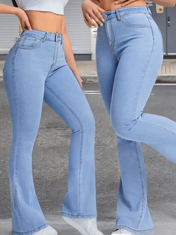 ・素材: 綿、ポリエステル・スタイル: 微喇裤・パンツ丈: 長ズボン・ウエスト: ハイウエスト・厚さ: 中厚・ポケット: あり・カラー: ブルー・サイズ: S, M, L, XL・スタイル: 通勤・ストレッチ: 微ストレッチ・パンツタイプ:...