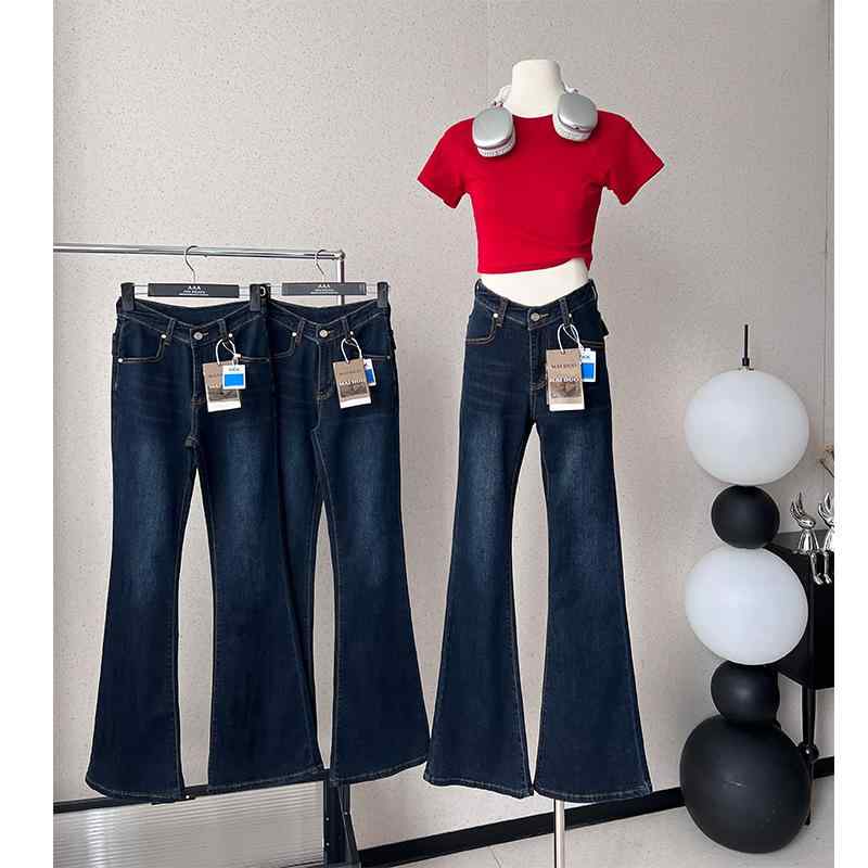 [ "・素材: 綿、ポリエステル、アクリル", "・スタイル: 微喇裤", "・パンツ丈: 長ズボン", "・股上: ハイウエスト", "・厚さ: 薄...