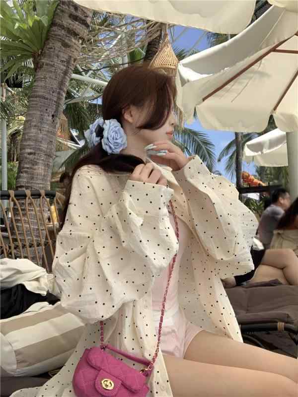 ・袖丈: 七分袖・カラー: ホワイト・サイズ: S, M, L, XL・スタイル: 御姐風