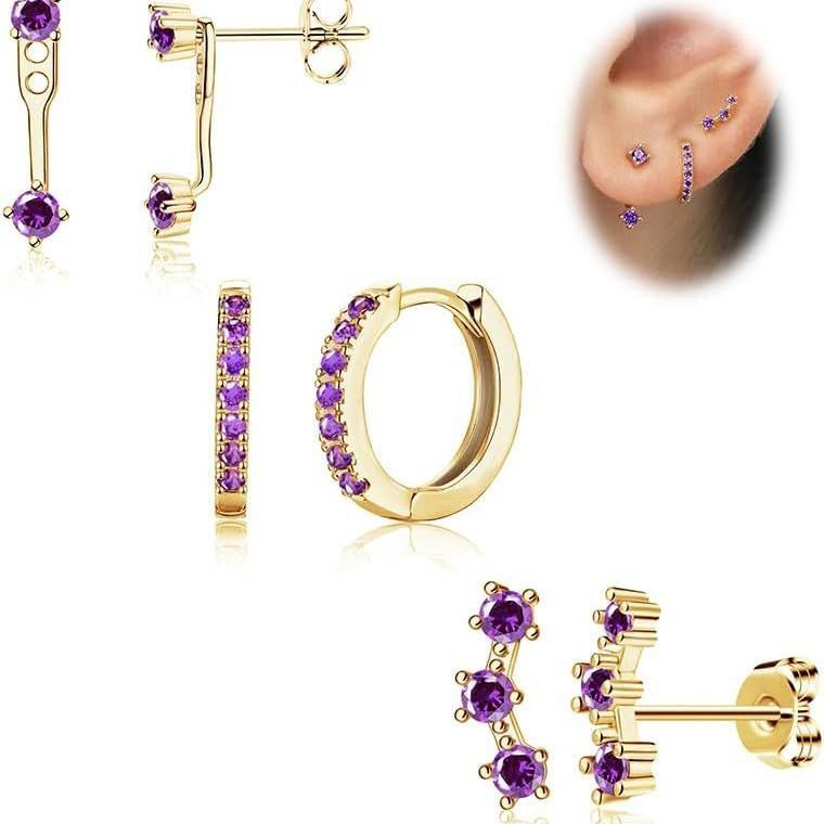 ・素材: 銅・造型: U形・処理工芸: 鑲鑽・カラー: 紫色(銀色), 紫色(黄金色), 赤色（銀色）, 赤色（黄金色）, 黒色（銀色）, 黒色（黄金色）, 緑色ストーン（銀色）, 緑色ストーン（黄金色）, 白色（銀色）, 白色（黄金色）・...