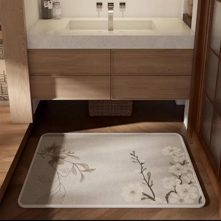 ・素材: 亜麻・形状: 方形・洗濯方法: 水洗い・カラー: ベージュ, キャメル・サイズ: 30*50cm, 40*60cm, 50*80cm, 60*90cm・空間: 書斎, レストラン, 浴室, 玄関・スタイル: 現代的, シンプル